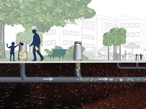 Maroochydore City Centre automated waste collection system