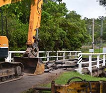 Old Eudlo bridge removed to make way for $1.2 million upgrade ...
