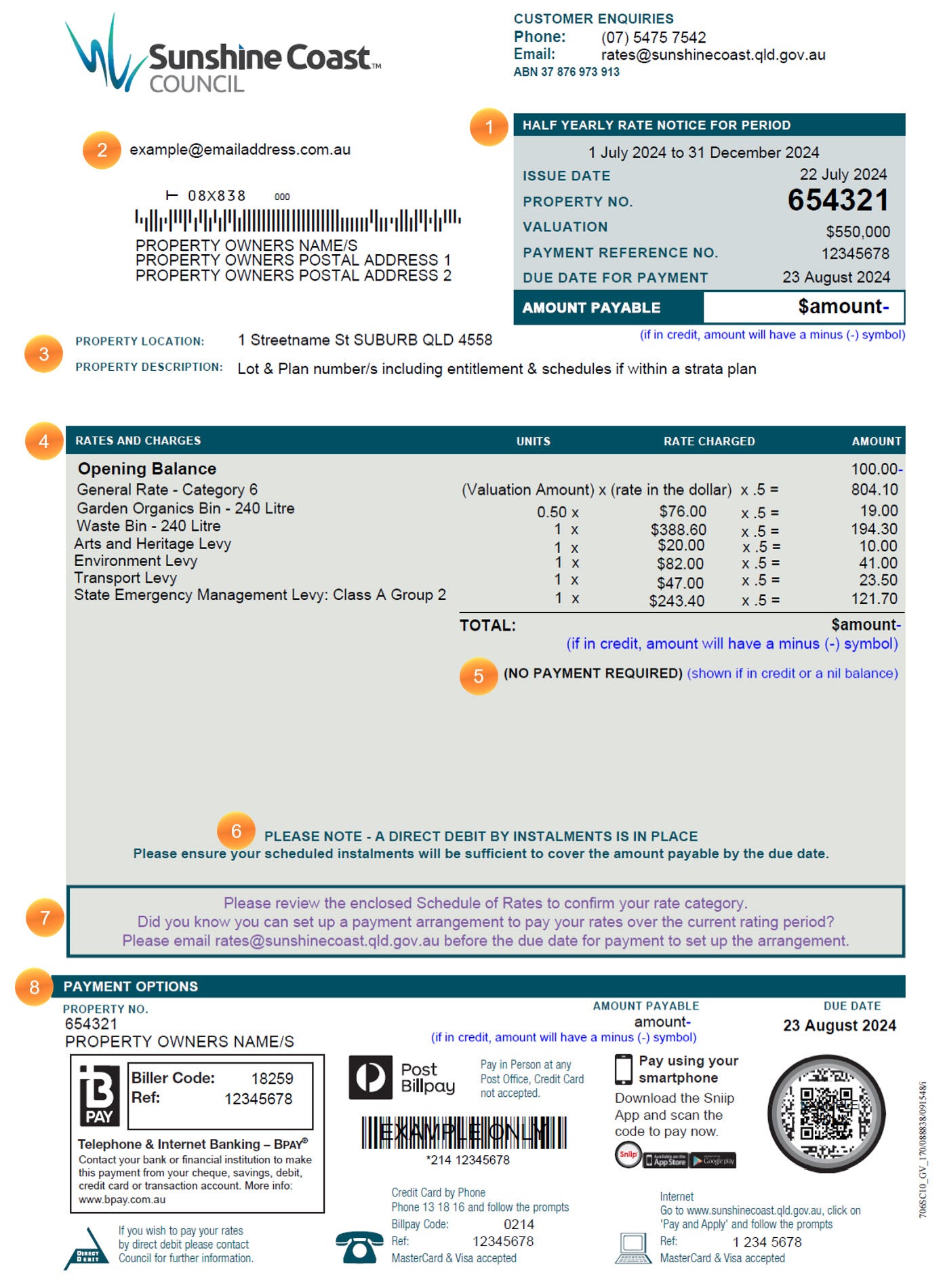 Rate Notice explained | Sunshine Coast Council