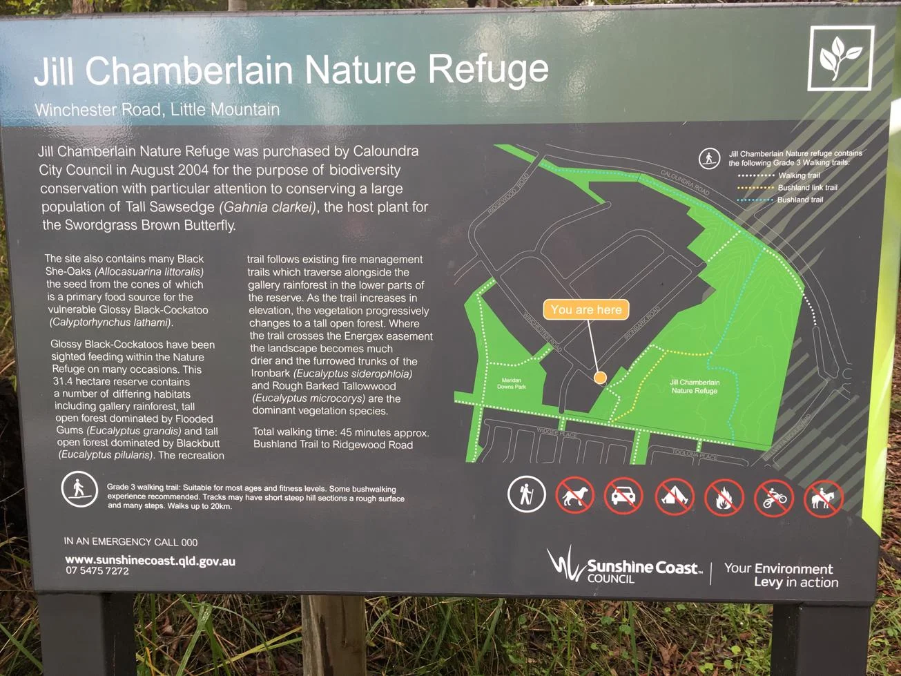 Adventure: Jill Chamberlain Nature Reserve – 1.6km circuit